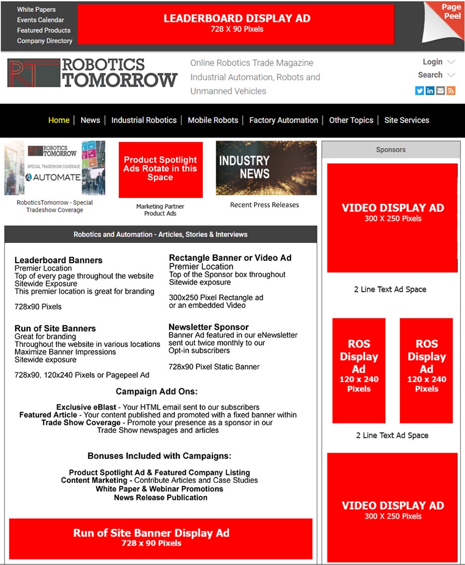 Industrial Automation, Robots and Unmanned Vehicles Advertising ...