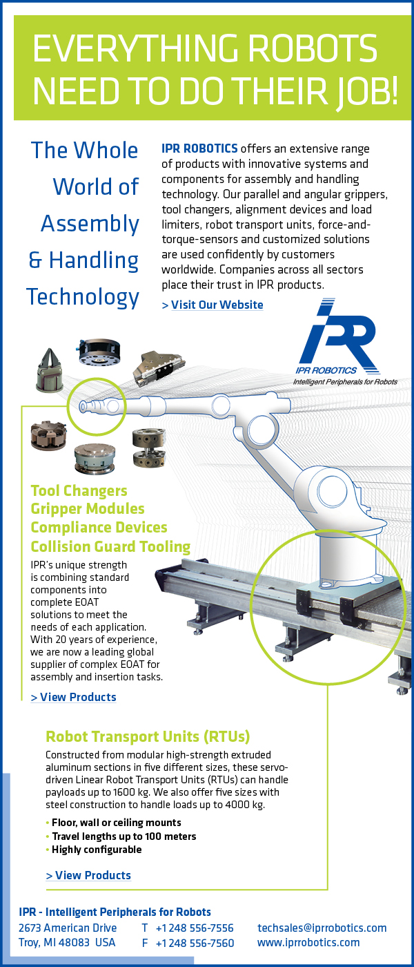 Industrial Automation, Robots and Unmanned Vehicles Product - IPR | RoboticsTomorrow